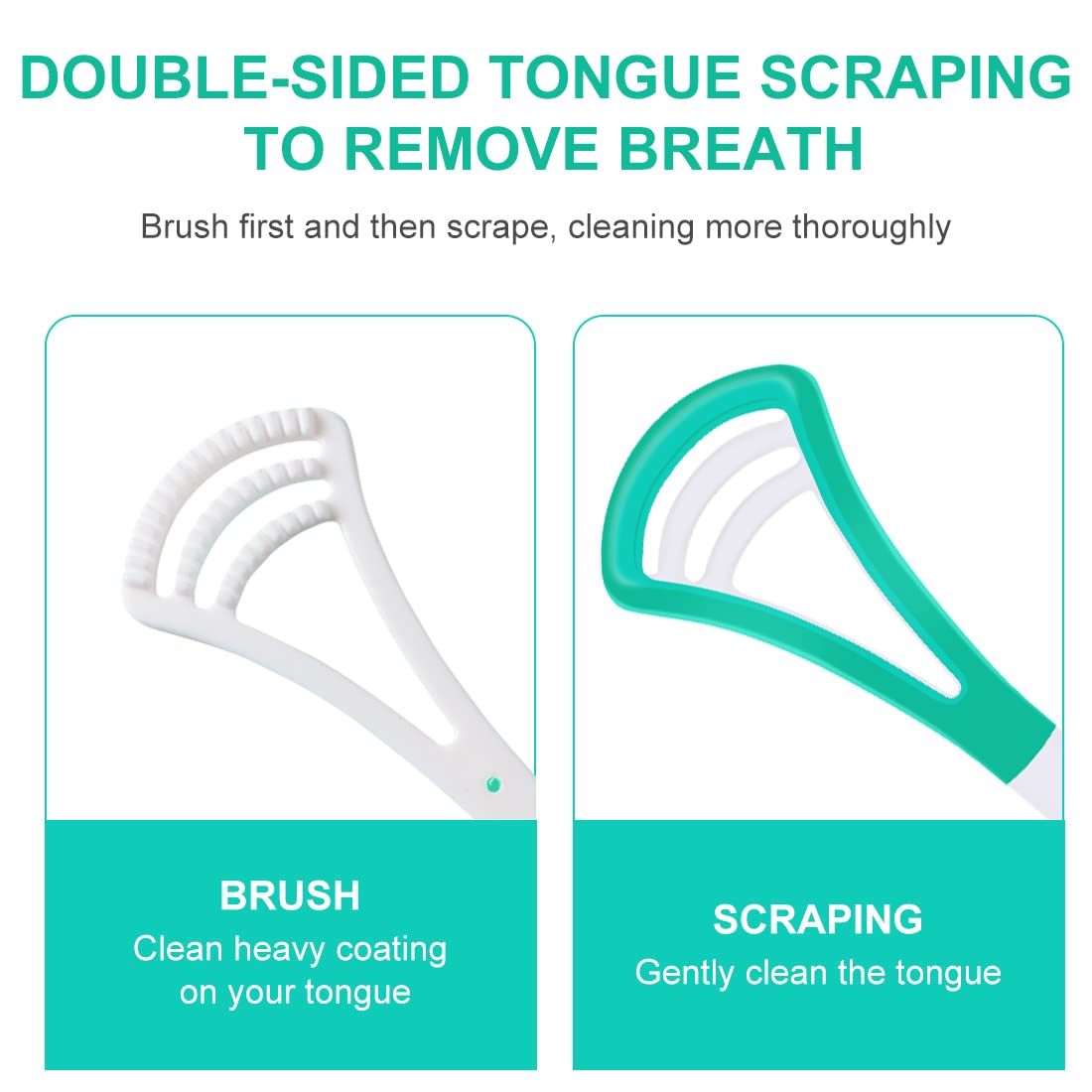 6 Pack Tongue Scraper for Adults,Tongue Cleaner,Tounge Scraper Cleaner,Tongue Brush, Fresh Breath Tongue Scraping(Random color)