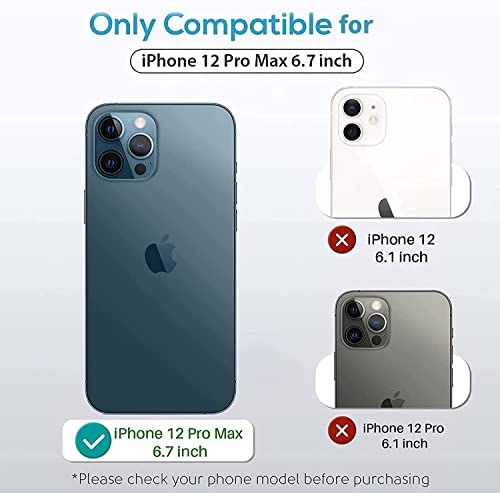 EGV [3 Pack Camera Lens Protector Compatible for iPhone 12 Pro Max 6.7-inch Tempered Glass [Easy Installation] [HD Clear] [Case Friendly]
