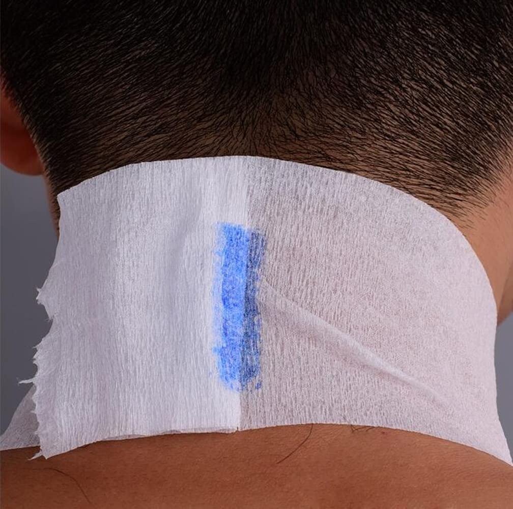 85 Counts Disposable Barber Neck Strip Professional Stretchy Paper Neck Band Protector Hairdressing Accessory Tool Barber Accessories Hair Washing Cutting Shaving Styling Coloring
