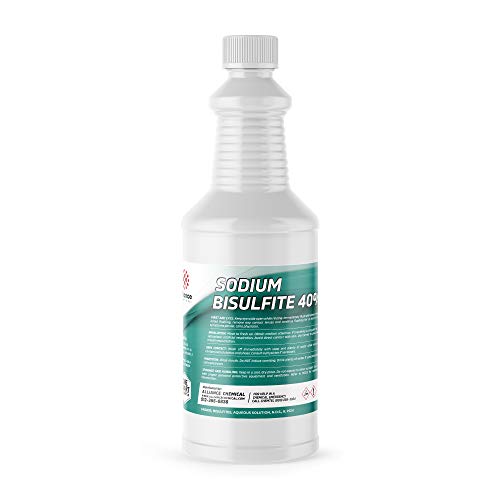 Alliance Chemical High Quality Sodium Bisulfite 40% Technical Grade - One Quart 32 Fluid Ounces w/Reusable Leak and Evaporation Proof Seal