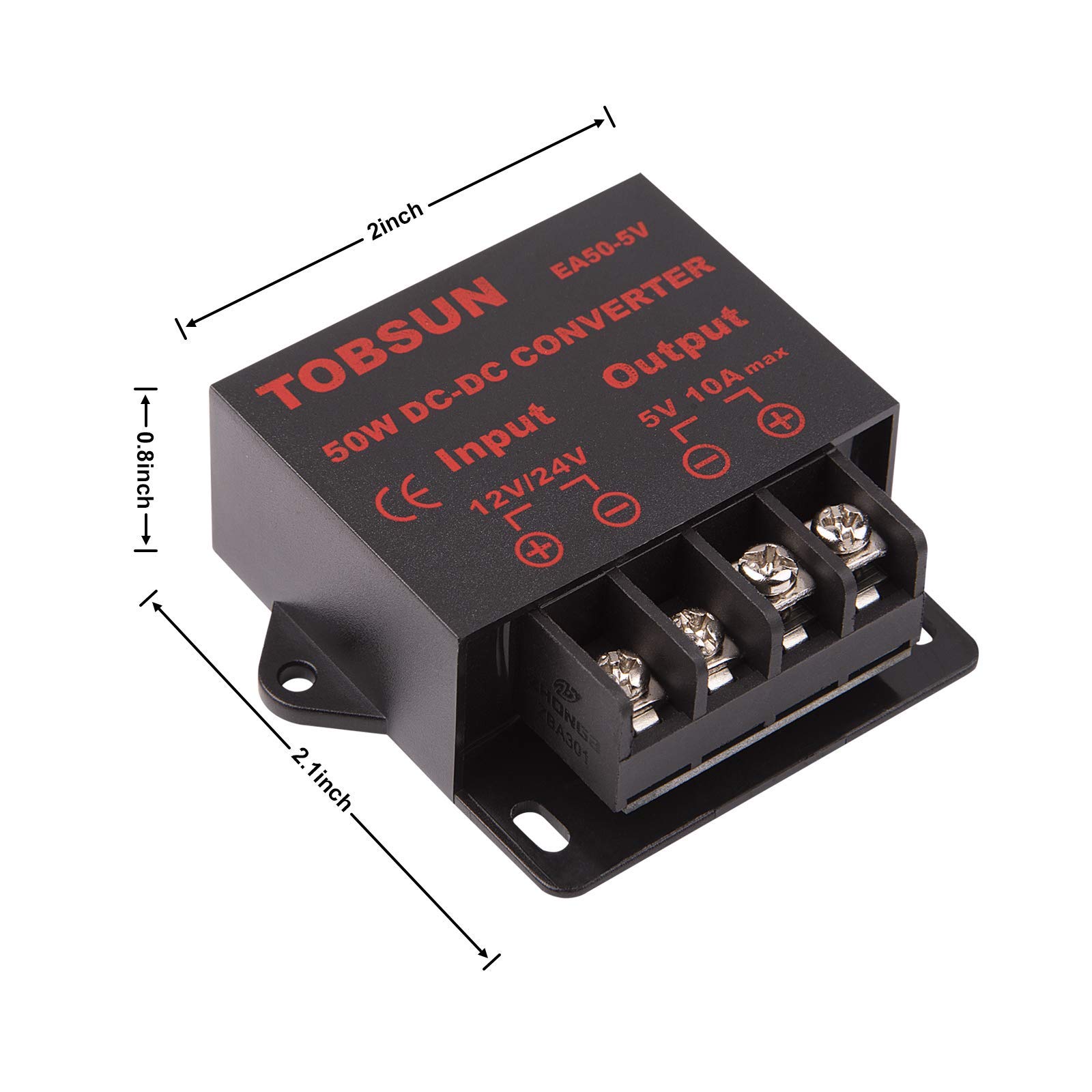 12v to 5v Converter - iGreely DC 12V 24V to 5V 10A Step Down Converter Adapter DC Voltage Reducer Regulator Power Supplies Transformer Module (5V 10A 50W)