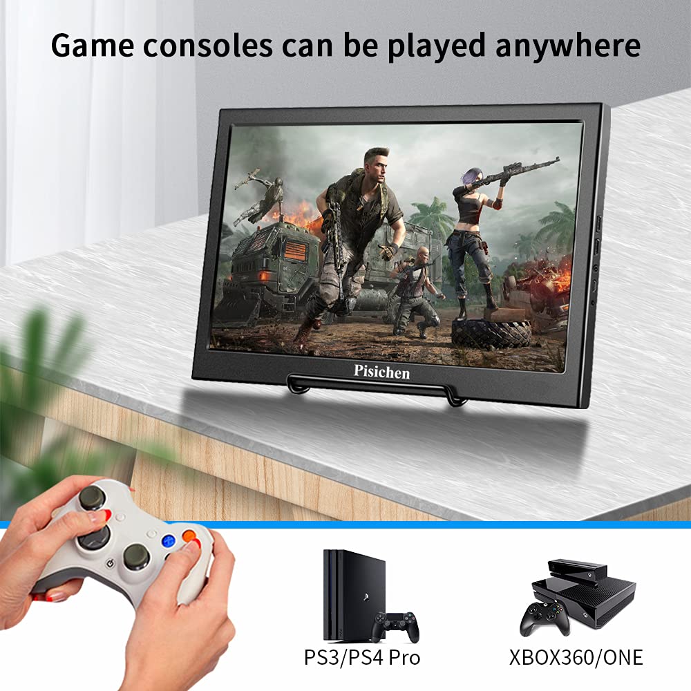 Pisichen 17.3 inch Portable Monitor, Full HD 1600x900 PC Monitor with USB HDMI Input, Compatible with Laptop,PC,PS4, PS3, Xbox Ones, Ras Pi