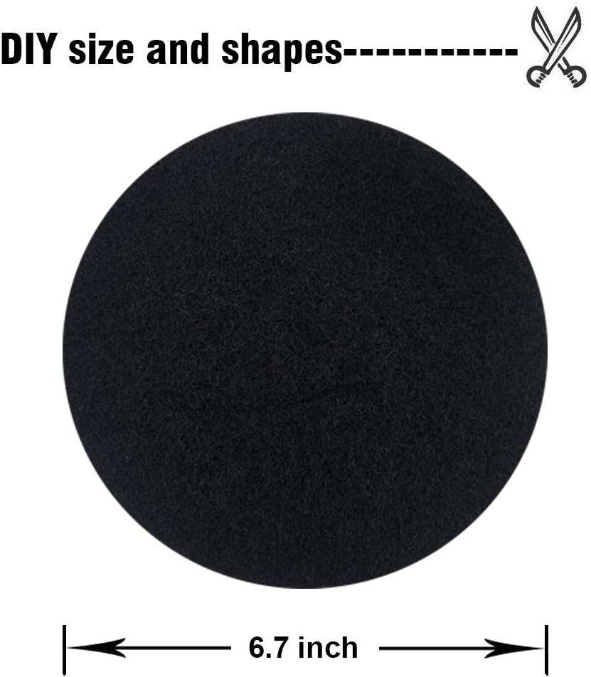 6 Pack Charcoal Filters for Kitchen Compost Bins - Thickening Compost Bin Filters Activated Carbon Filters for Kitchen Compost Bin Filters Replacement, 0.4" Thickness