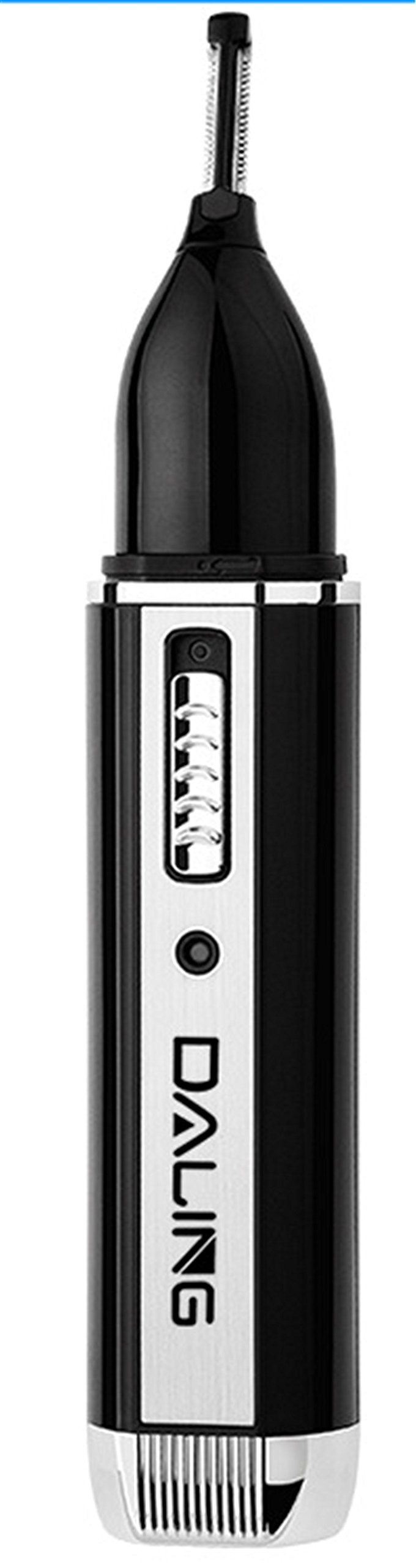 4 in 1 Rechargeable Nose Sideburn Eyebrow Beard Ear Hair Trimmer for Men & Women, Nose Ear Trimmer/Beard Trimmer/Sideburn Trimmer/Eyebrow Trimmer (Black)