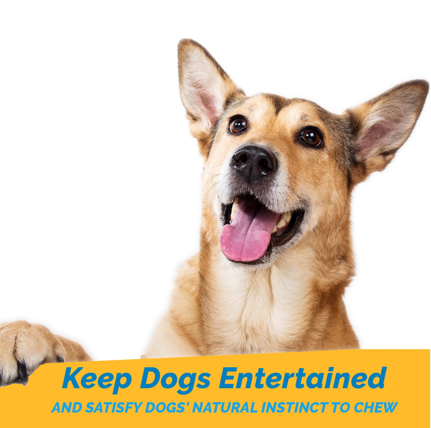 123 Treats | Beef Tendon Chews for Dogs | Snacks Made from Tendons | 7-9 inches - Stick for Dogs (8oz Bag)