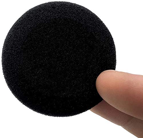 D & K Exclusives Ear Cushions Ultra Soft Foam Cover 2.4" inch Replacement for Most Standard Size Office Telephone Headsets, Headphones, Earphones Earbuds (Black) 10 Pack