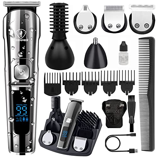 Ceenwes Beard Trimmer Hair Clippers Professional Mens Grooming Kit Cordless Waterproof Nose Trimmer Body Gifts for Men