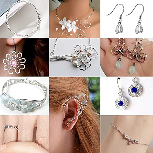 18 Gauge Silver Jewelry Wire with 4 in 1 Plier modacraft 65FT Craft Wire 1 MM Tarnish Resistant Copper Wire Beading Wire for Jewelry Making Supplies and Crafting