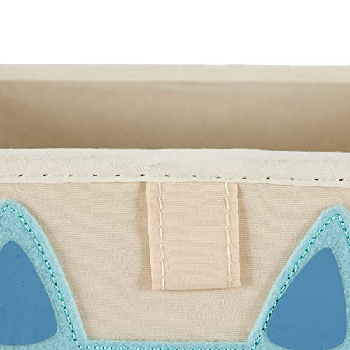 3 Sprouts Large 13 Inch Square Children's Foldable Fabric Storage Cube Organizer Box Toy Bin, Blue Cat, Pet Hedgehog, Pink Unicorn, and Yellow Rhino