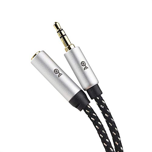 Cable Matters 2-Pack Headphone Extension Cable 10 ft (3.5mm Extension Cable/Aux Extension Cable, Aux Cord Extension) in Black - 10 Feet