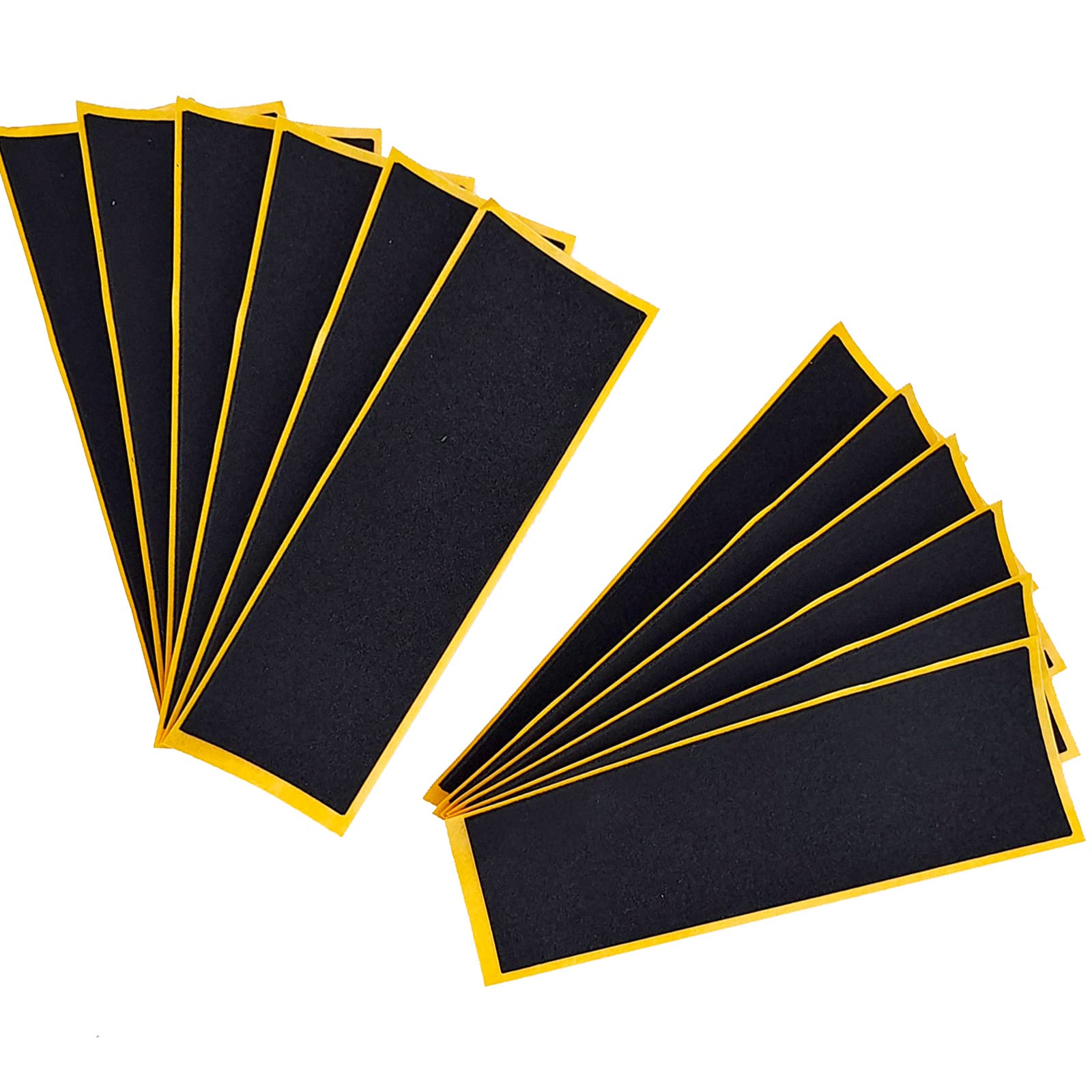 12 Piece Mini Finger Fingerboard Grip Tape,Foam Grip Tape Pro Fingerboard Tech Deck Performance Series,P-rep Professional Original Black Skateboard Fingerboard Foam Grip Tape Stickers,38mmX110mm