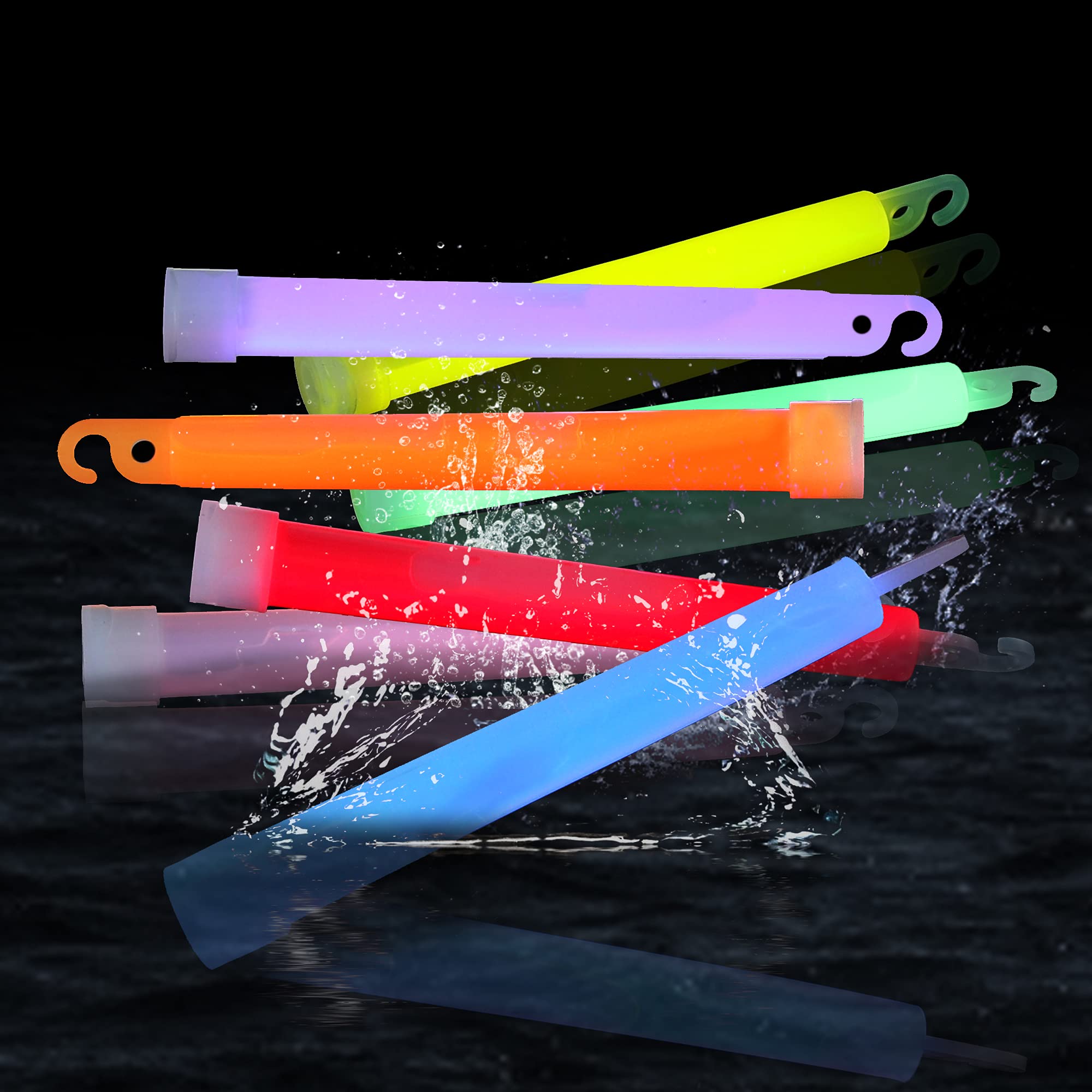 AIVANT Ultra Bright Large Glow Sticks - Long Last Lighting Over 12 Hours for Parties and Kids Playing, Emergency Light Sticks for Hurricane Supplies, Earthquake, Survival Kit and More
