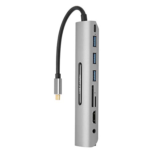9 in 1 TypeC to Multi Interface Hub,TypeC Docking Station TypeC to HD Multimedia Interface/VGA/USB3.0/PD Adapter with 4K HD Output,Plug and Play
