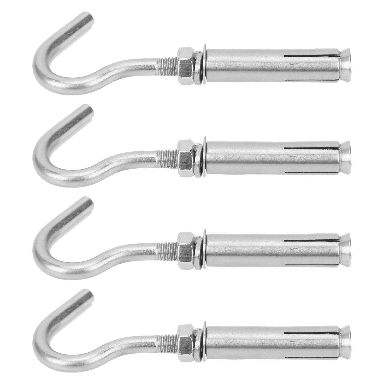 10pcs Expansion Screw Hook, 304 Stainless Steel Expansion Screws, Maximum Load Capacity 120 Kg, Suitable for Concrete, Solid Brick, Porous Brick