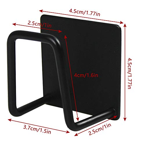 AIPRODA Adhesive SUS304 Stainless Steel Kitchen Sink Caddy Sponge Holder Bathroom Accessories Dish Hanger Hook Rust Proof Waterproof, Kitchen Sink Sponge Holder Dish,Quick Drying (2 Pack) Black