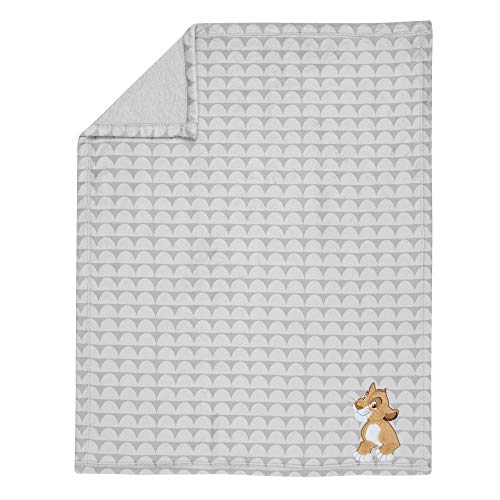 Lambs & Ivy Disney Baby The Lion King Gray Fleece Appliqued Baby Blanket