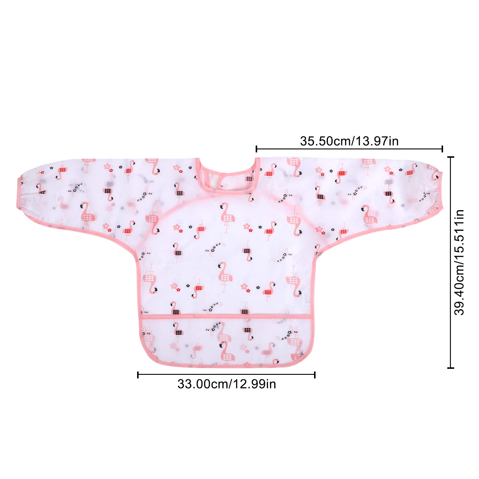 Accmor 3 Pack Long Sleeve Baby Bibs, Waterproof Sleeved Bib, Toddler Soft Bib for 6-24 Months