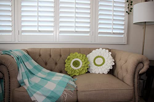 Flower Pillows - 3D Decorative Flower Pillow - Daisy Flower Round Pillow - Cherry Blossom Throw Pillow for Bed & Couch - Soft & Cozy Flower Shape Pillow - Handmade Flower Decorative Cover & Insert