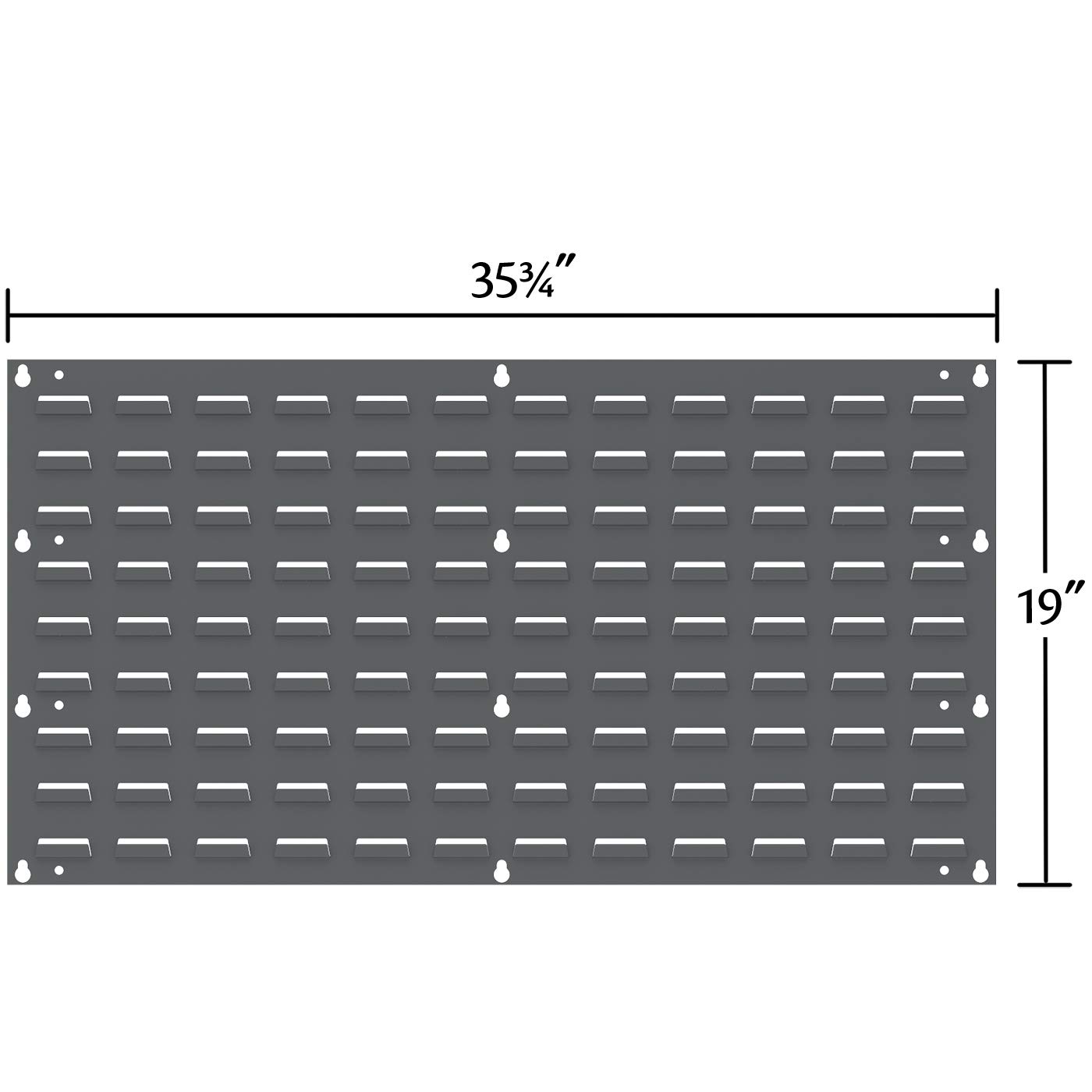 Akro-Mils 30136 Louvered Steel Wall Panel Garage Organizer, (36 x 19-Inch), Grey, (1-Pack) & 30210YEL AkroBins Plastic Storage Bin Hanging Stacking Containers, (5x 4x 3Inch), Pack of 24, Yellow