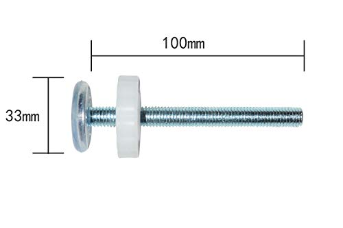 4 Pack Pressure Gates Threaded Spindle Rods M10 (10 mm),Baby Gates Accessory Screw Bolts Kit Fit for Baby and Pet Safety Gates Pressure Mounted Gates Guard