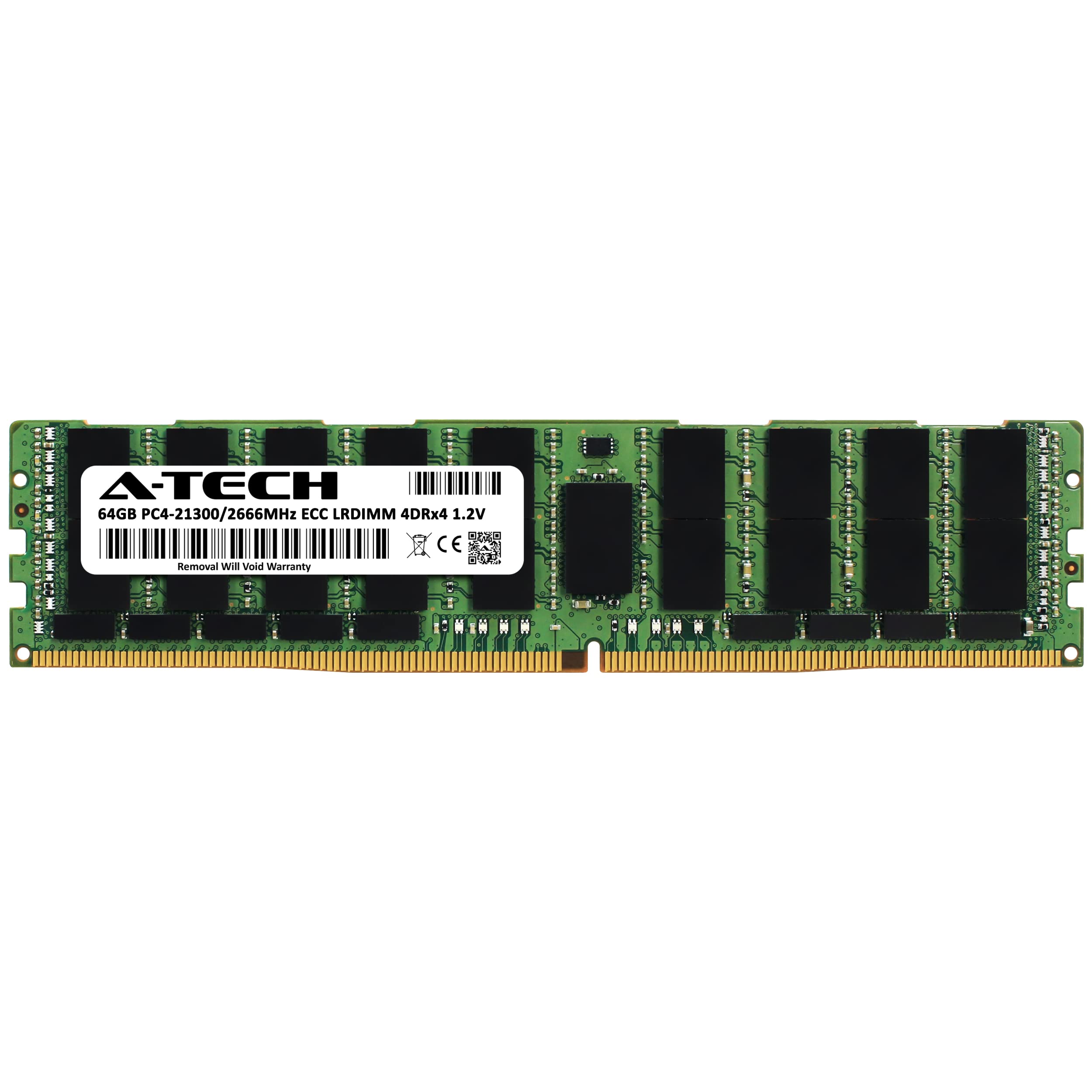 A-Tech 64GB RAM Replacement for Hynix HMAA8GL7CPR4N-VK | DDR4 2666MHz PC4-21300 (PC4-2666V) 4DRx4 (4Rx4) 1.2V ECC LRDIMM Load Reduced DIMM 288-Pin Memory Module