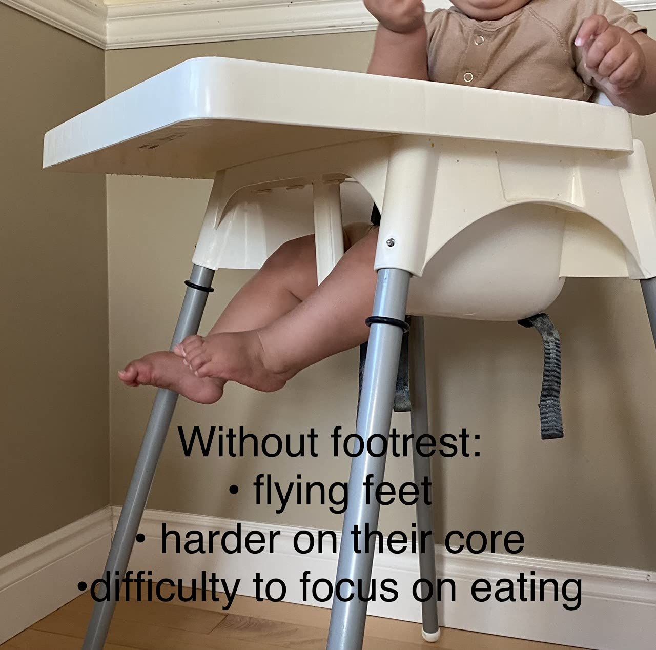 High Chair Footrest Compatible with IKEA Antilop - 100 Percent Natural Bamboo, K-2