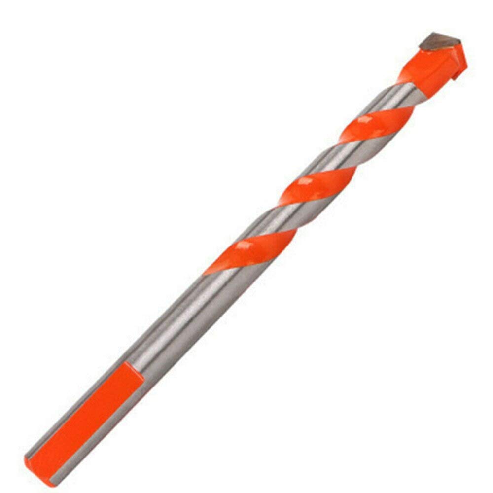 5Pcs Drill Bit Set (6/6/8/10/12mm) Carbide Alloy Multifunctional Drill Bit Set for Tile,Concrete, Brick, Glass, Plastic and Wood