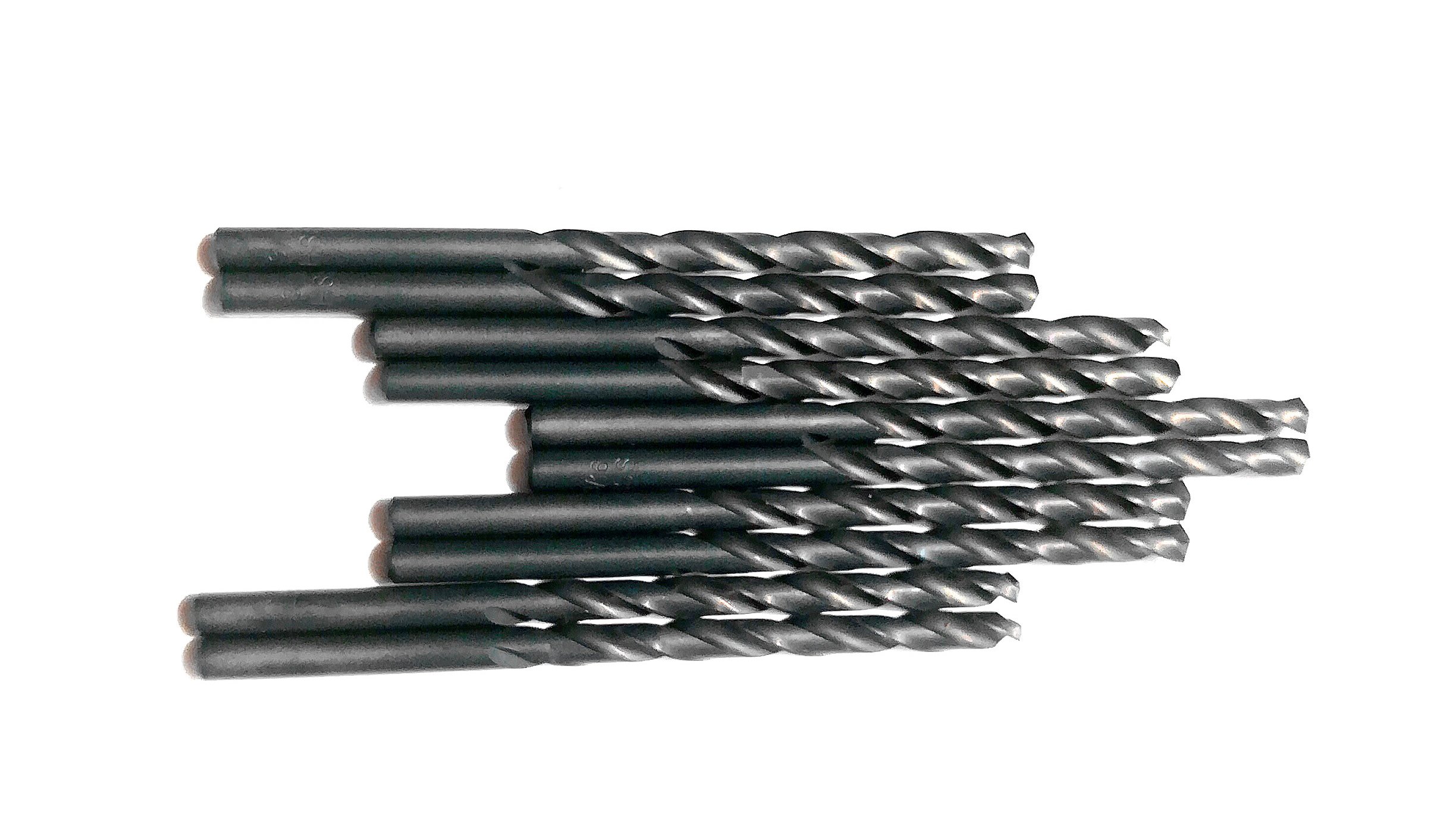 10PCS, 9/32", Black Oxide, Twist Drill Bits