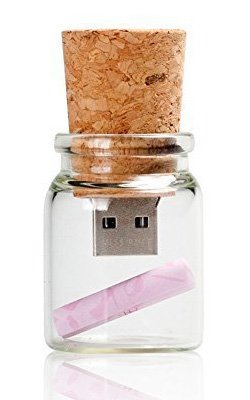 A Plus+ 10 Pack USB 2.0 Flash Drive 32GB Drift Bottle Design USB Memory Stick Transparent Glass USB2.0 Pendrive 32GB for Studios