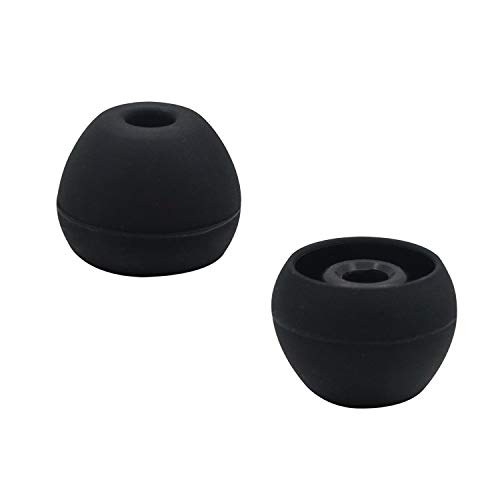 ALXCD Replacement Eartips Silicone Earbuds Buds Set Compatible with Powerbeats Pro, 8 Pairs S/M/L/D 4 Sizes Soft Silicone Earbuds Tips, Compatible with Powerbeats Pro Headphones PB Pro (Black)