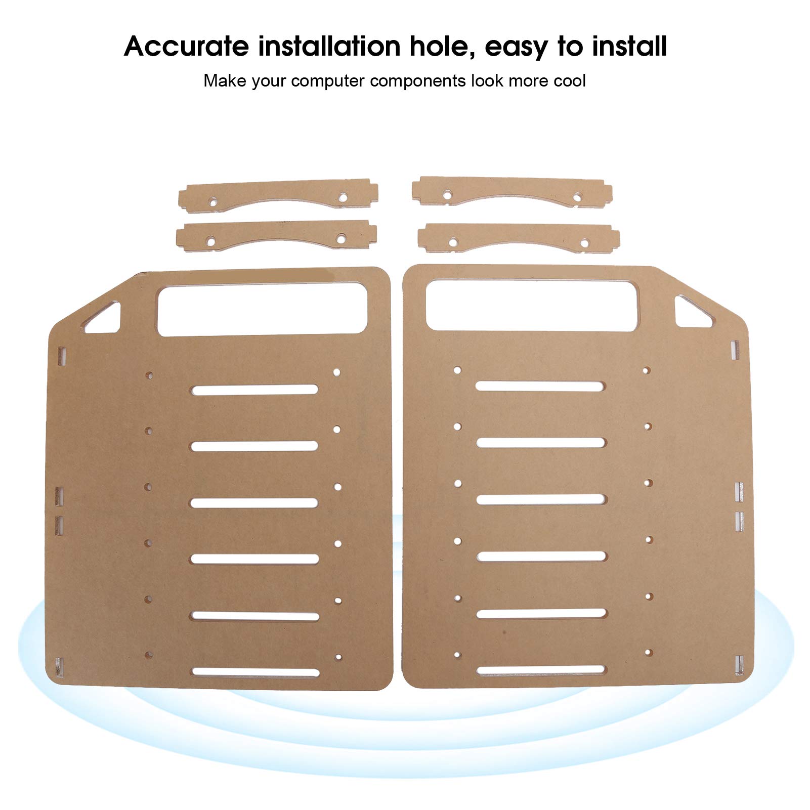 3.5in Hard Drive Bracket, Acrylic Hard Drive Bracket, DIY 3.5in Hard Disk Shelf HDD Transparent Cage, Support Fix Six 3.5 inch Hard Drives and Two 8cm Fans