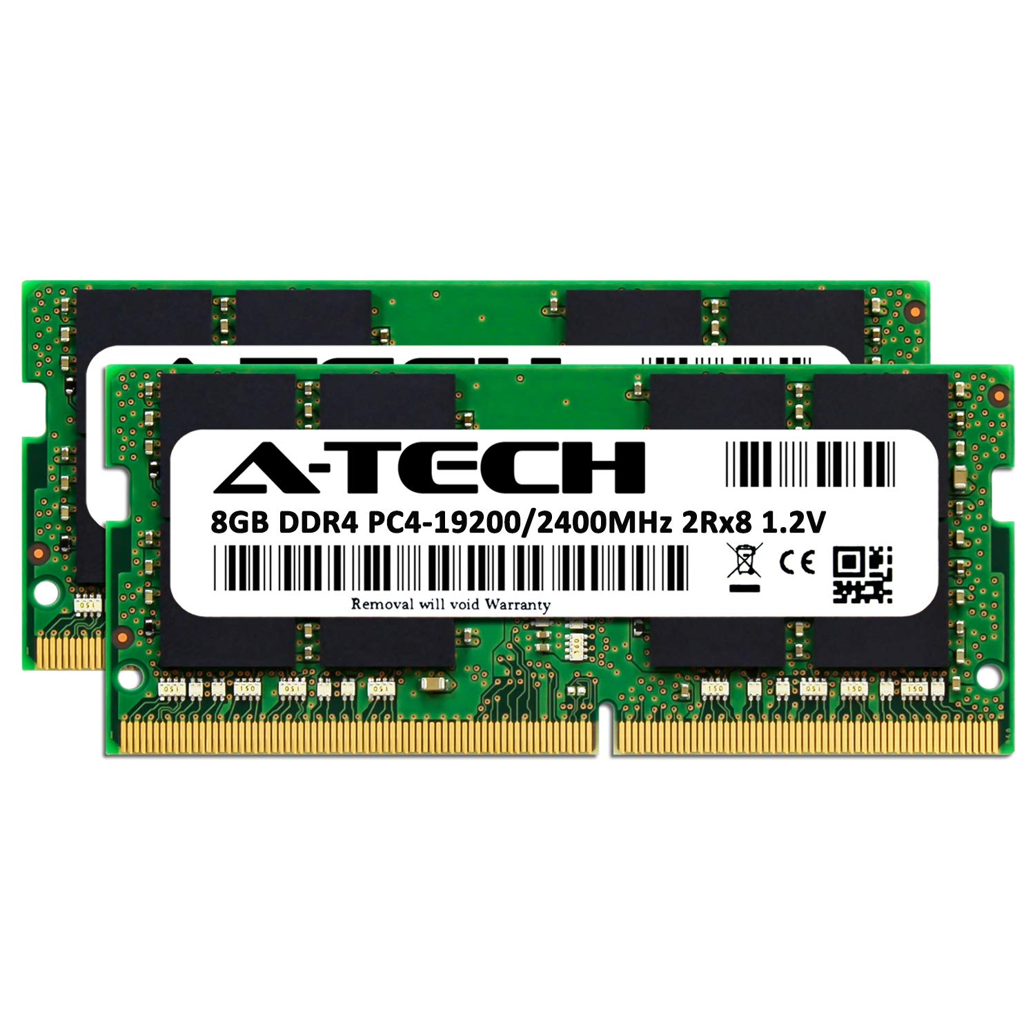 A-Tech 16GB (2x8GB) DDR4 2400MHz SODIMM PC4-19200 2Rx8 Dual Rank 260-Pin CL17 1.2V Non-ECC Unbuffered Notebook Laptop RAM Memory Upgrade Kit