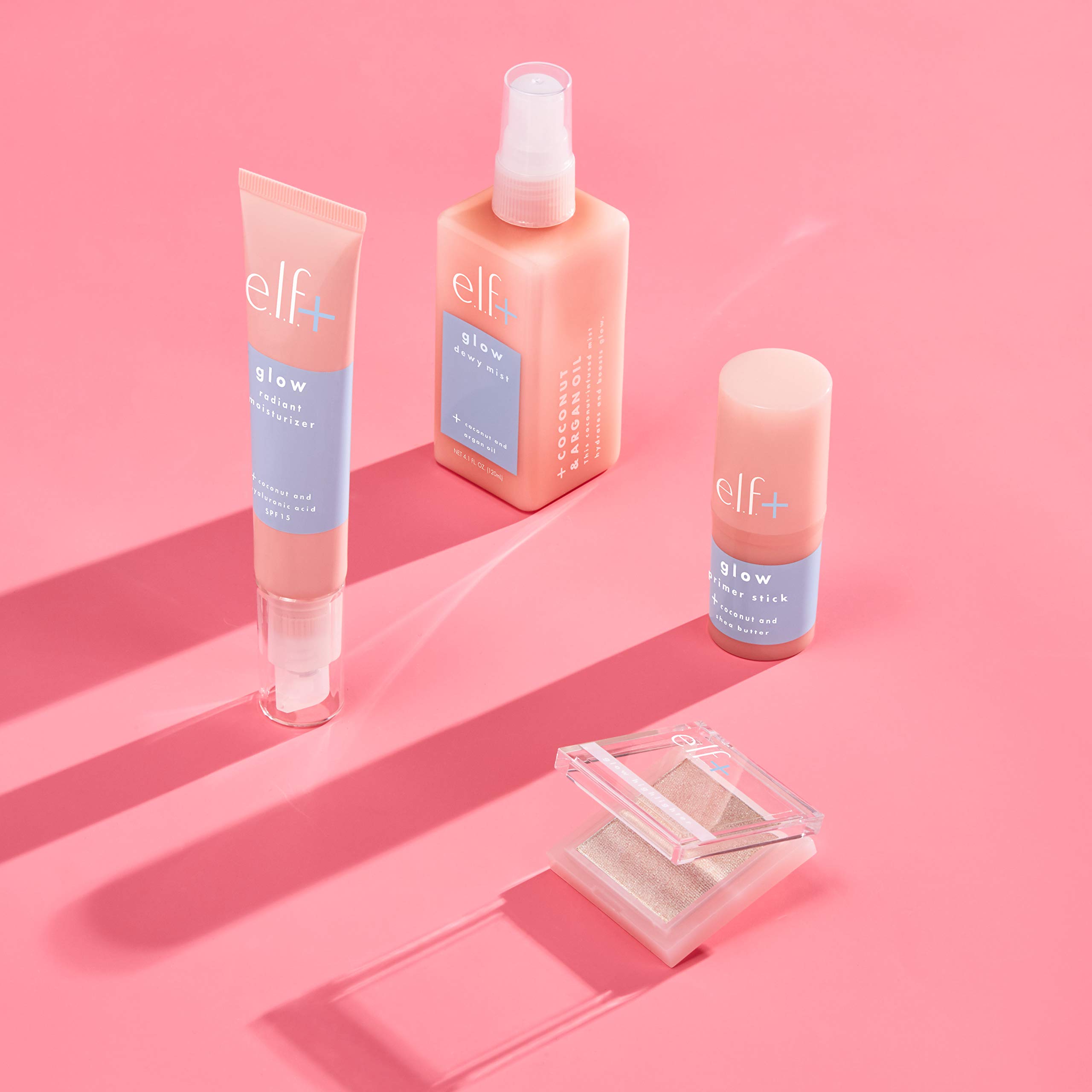 e.l.f. Glow Dewy Mist Lightweight, Hydrating, Refreshes, Moisturizes Infused with Coconut Water and Argan Oil, 4.1 Fl Oz