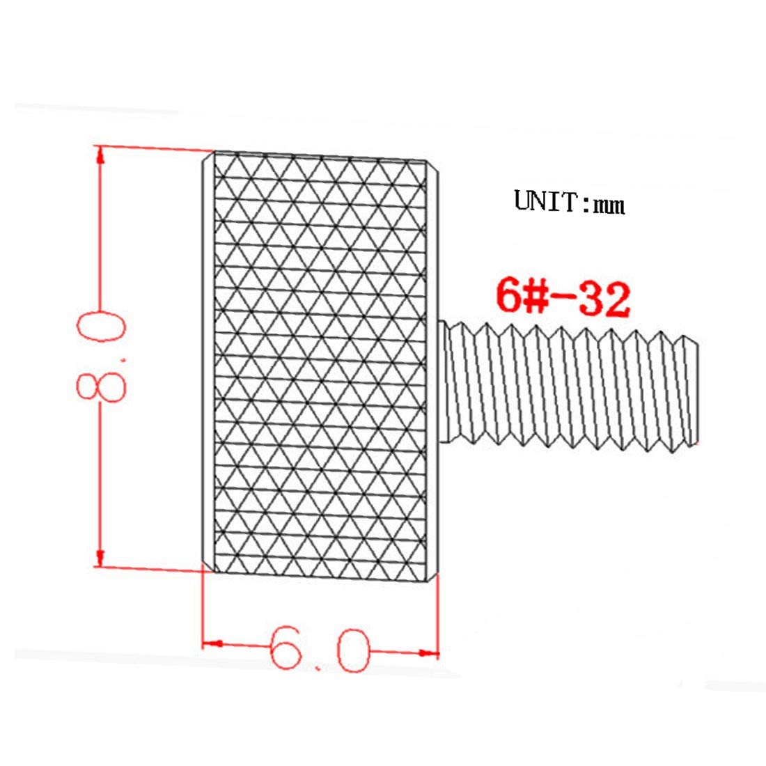 New Lon0167 Computer PC Featured Graphics Card Knurled reliable efficacy Head Thumb Screws Fushcia 6#-32 4pcs(id:d33 dd 53 f4a)