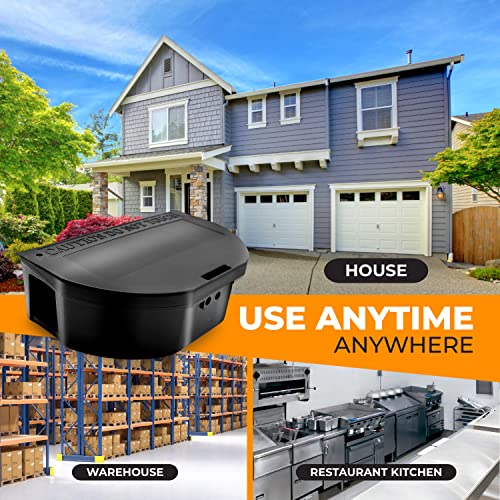 8 Pack - Mouse Bait Stations β Mice, Chipmunk or Small Rodent Traps β Reusable Indoor Rodent Control Bait Box