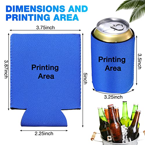 60 Packs Blank Can Cooler Sleeves Soda Can Covers Neoprene Can Sleeve Drink Insulator Sleeve Collapsible Can Coolers for Parties, Events or Weddings (Multicolor)