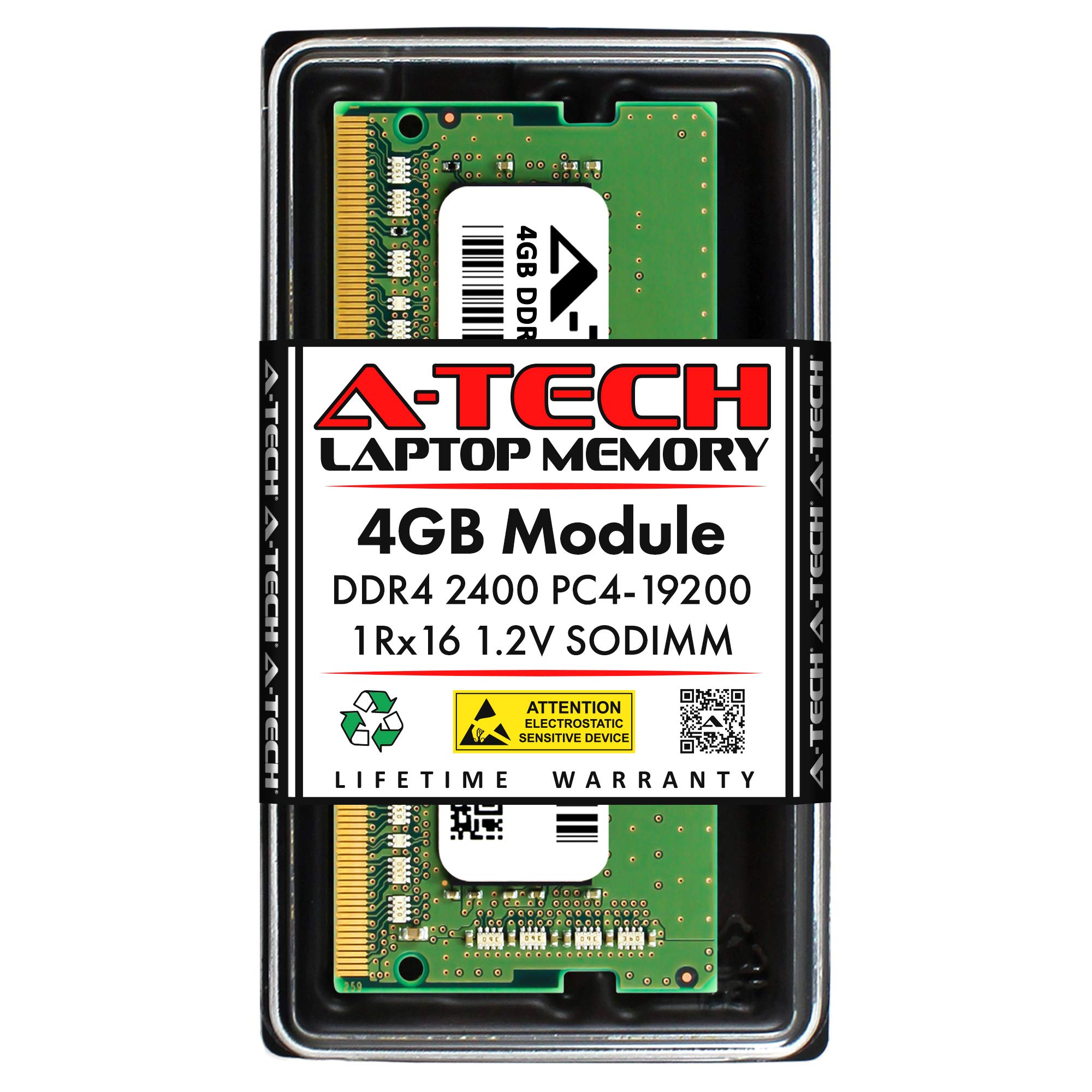 A-Tech 4GB RAM Replacement for Hynix HMA851S6AFR6N-UH | DDR4 2400MHz PC4-19200 1Rx16 1.2V SODIMM 260-Pin Memory Module