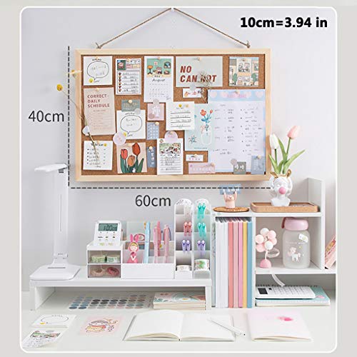 Cork Board Photo Wall, Desktop Message Board, Home Wall Hanging pin Board, Bulletin Board Display Board（15.7x11.8 in）