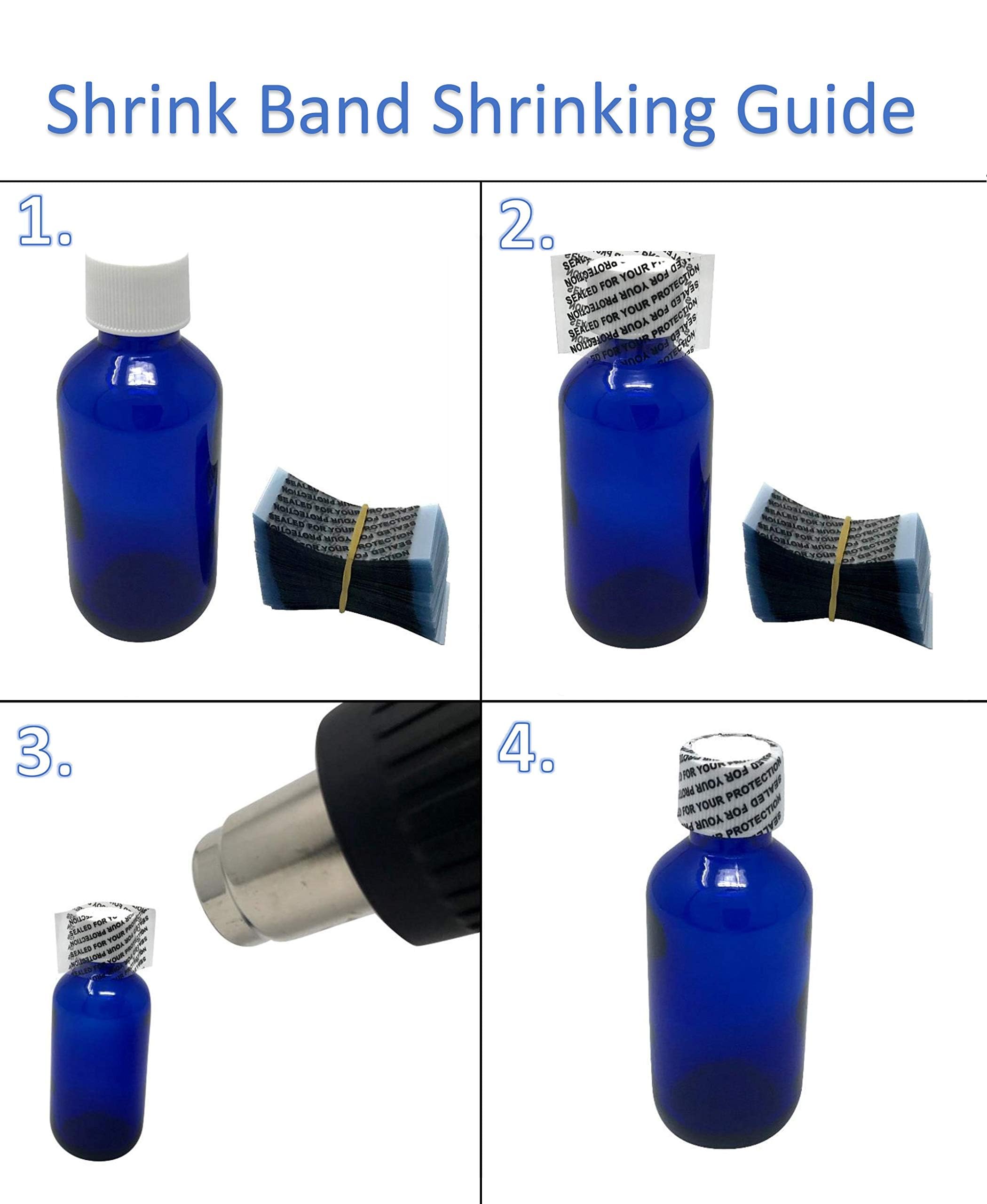 65 x 60 mm Clear Perforated Shrink Sleeve for Small Jars, Beverage Bottles, Liquor Bottles and More. [Compatible Diameter Range: 1 1/4” – 1 1/2”] - Bundle of 50