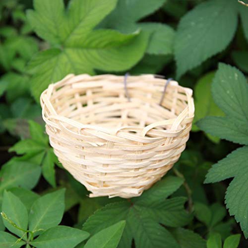 freneci 10pcs Bamboo Weaving Canary Birds Nest Handmade Hatching Breeding Nest