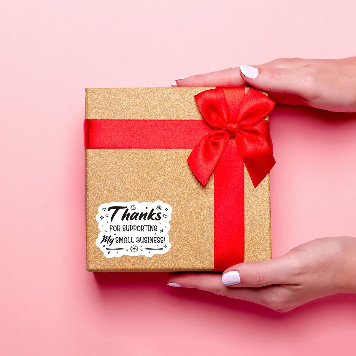 Littlefa 1.5” Thank for Supporting My Small Business with Cute Design Stickers,Thank You Stickers,Small Business Stickers, Envelopes Stickers, Gift Bags Packaging 500 PCS
