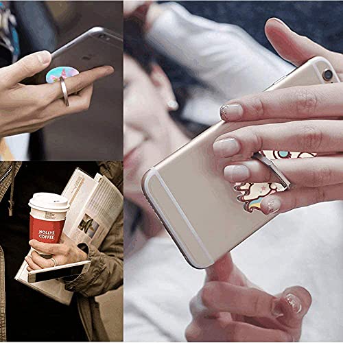 4-Pack Phone Ring Holder Stand, Cute Unicorn 360 Rotation Finger Grip Stand Mount for Cellphones and Tablets (Unicorn Ring)