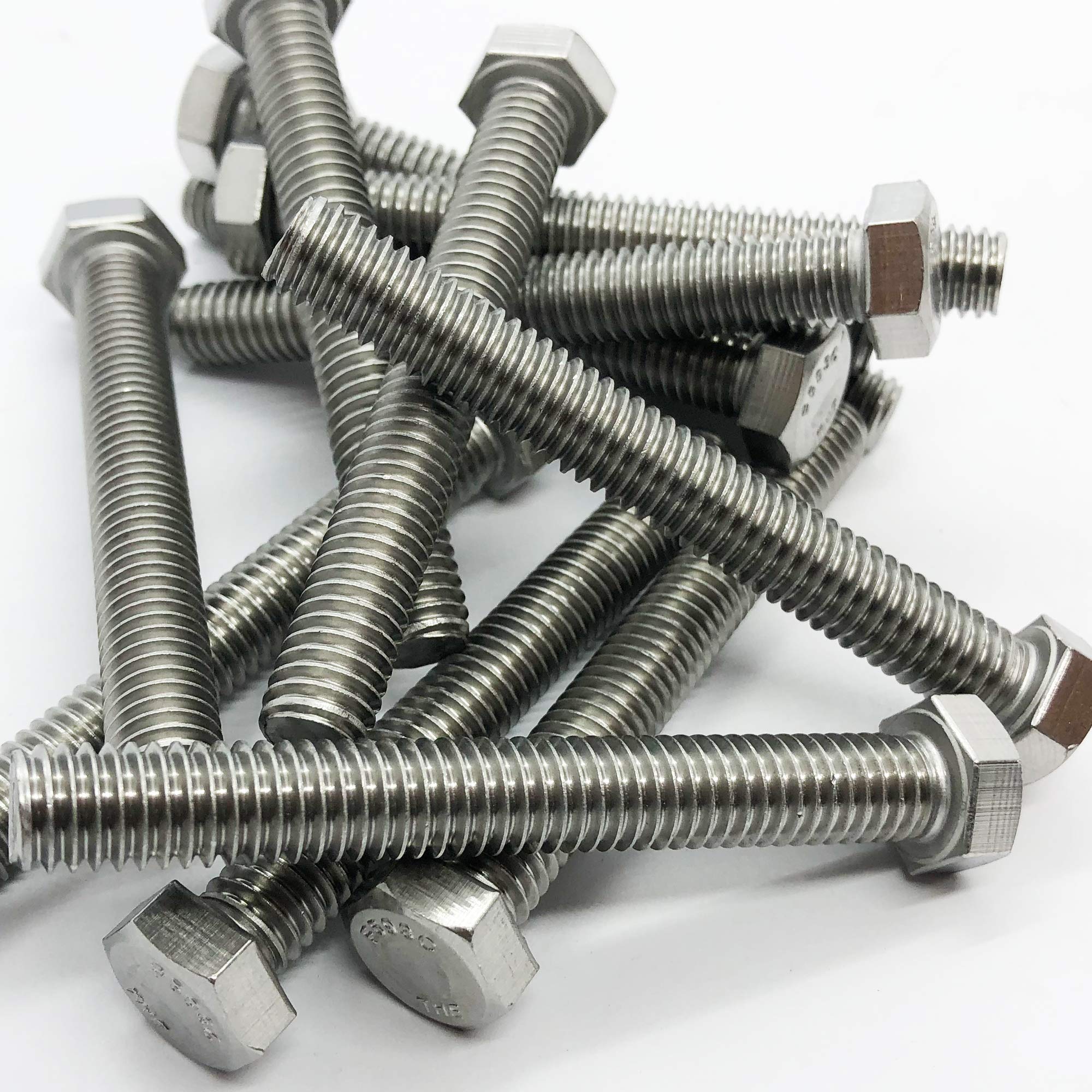 3/8" -16 x 5-304-STAINLESS Steel Bolts, Nuts & WASHERS - 18-8 HEX Head Bolt - 304 Grade. General Purpose (10) Bolts + (10) Nuts + (10) Washers