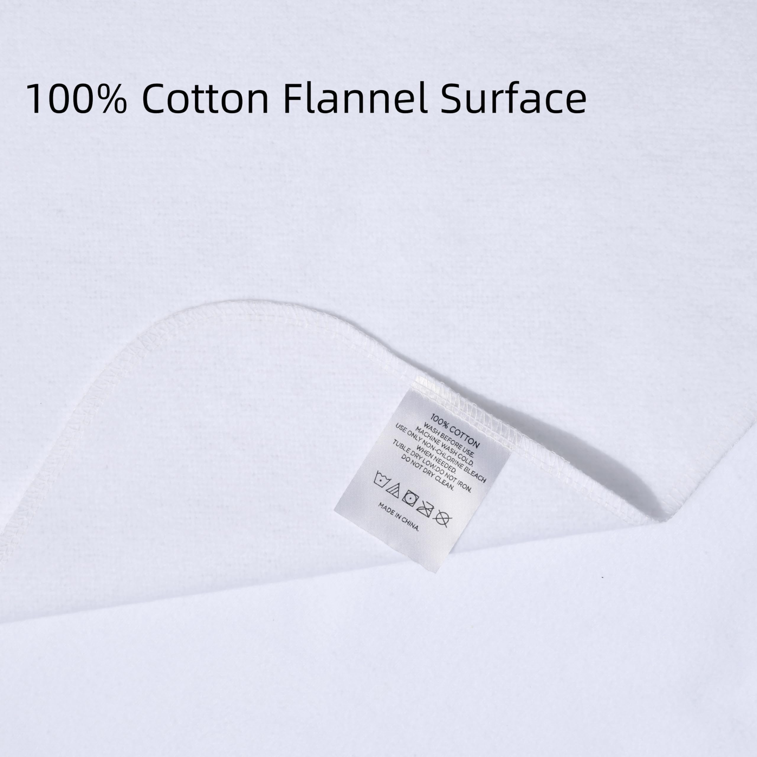 2 Pack Waterproof Crib Pad 27" x 50", Crib Mattress Protector Pad, Reusable Incontinence Flannel Crib Protector Pad for Baby, Toddler, Elders and Pets White
