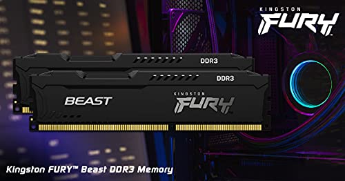 Kingston Fury Desktop PC Memory DDR3 1866MHz 8GB x 2 Kingston Fury Beast CL10 KF318C10BBK2/16