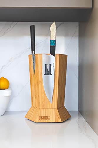 360 Knife Block ® - ROTATING - Magnetic - BEST Universal Knife Block - Made in America