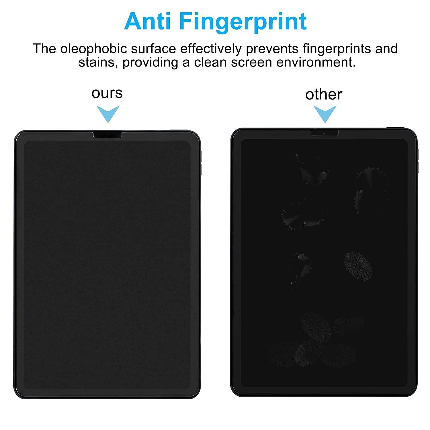 Ambison [2Pack Matte Glass Screen Protector Compatible with iPad Pro 11 2022, Writing Smooth/Anti Glare, Reduce Nib Wear, Fingerprint Free for iPad Pro 11 /iPad Air 5/iPad Air 4th Generation