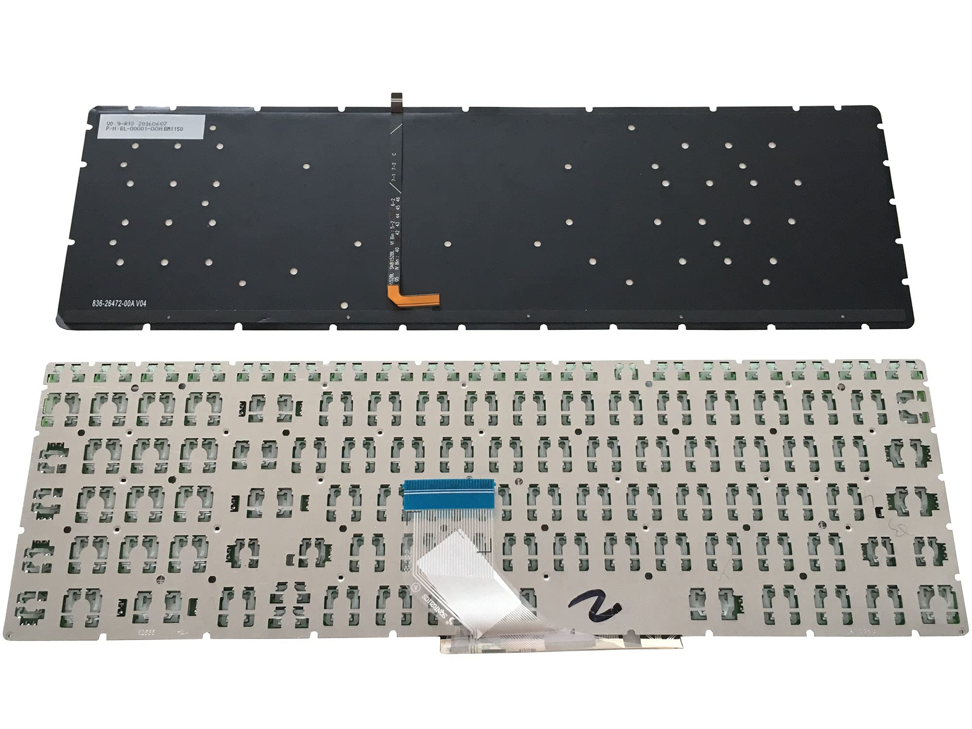 Notebook Keyboard for HP Pavilion Gaming 15-ec 15-ec0000 15z-ec000 15-ec0010nr 15-ec0013dx 15-ec1010nr 15-ec1046nr 15-ec1073dx 15-ec2021nr Green Font Backlight Keyboard Black