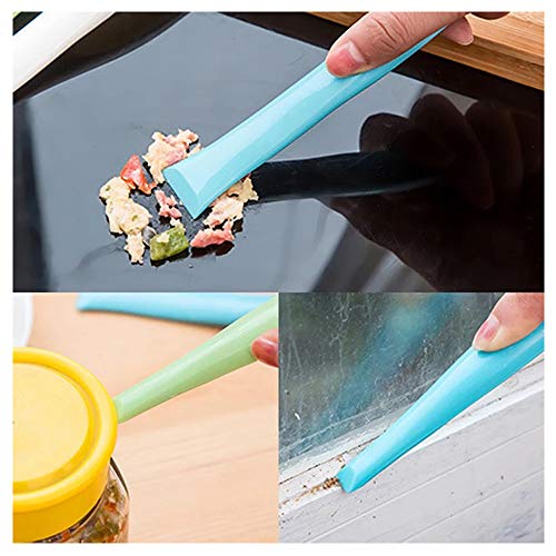 Cleaning Scraper Tool Kitchen Plastic Scraper Multipurpose Stiff Grill Scraper Scratch Free Cleaning Tool Can Opener Sticker Scraper Label Remover Gum Scraper Bottle Opener β 3 PCS