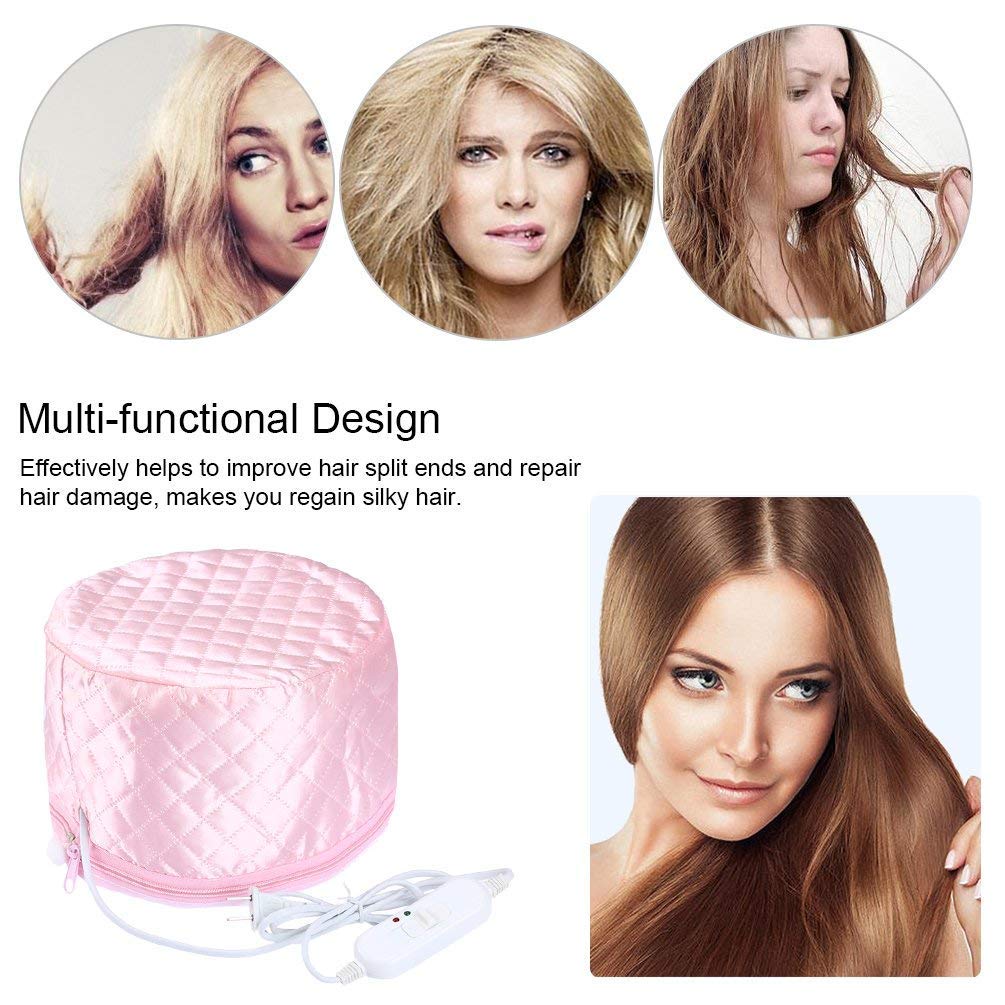 110V Hair Care Hat,Hair SPA Cap,Electric Hair Cap Thermal Cap For Hair Spa Home,Nourishing Care Hat with 3 Mode Temperature Control